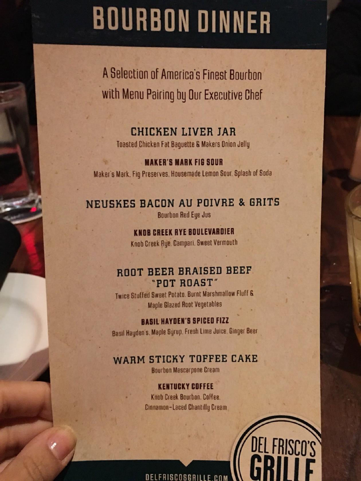 Menu at Del Frisco's Grille pub & bar, Hoboken