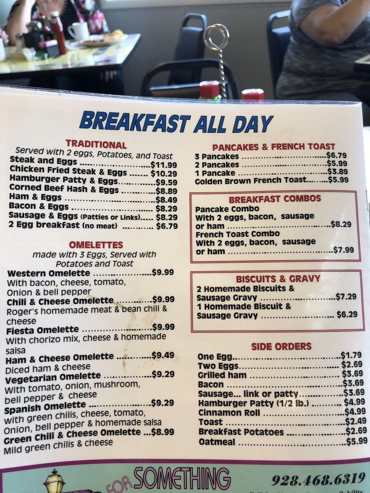 Menu at Crosswinds Restaurant, Payson