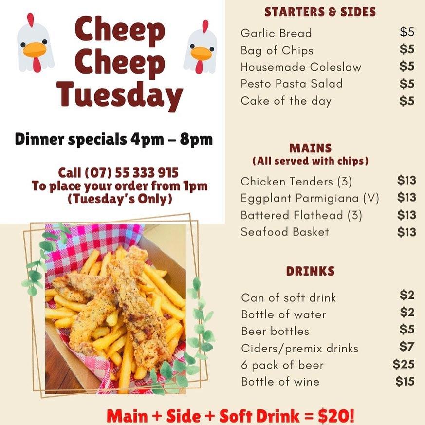 Menu at The Flying Bean Cafe, Beechmont