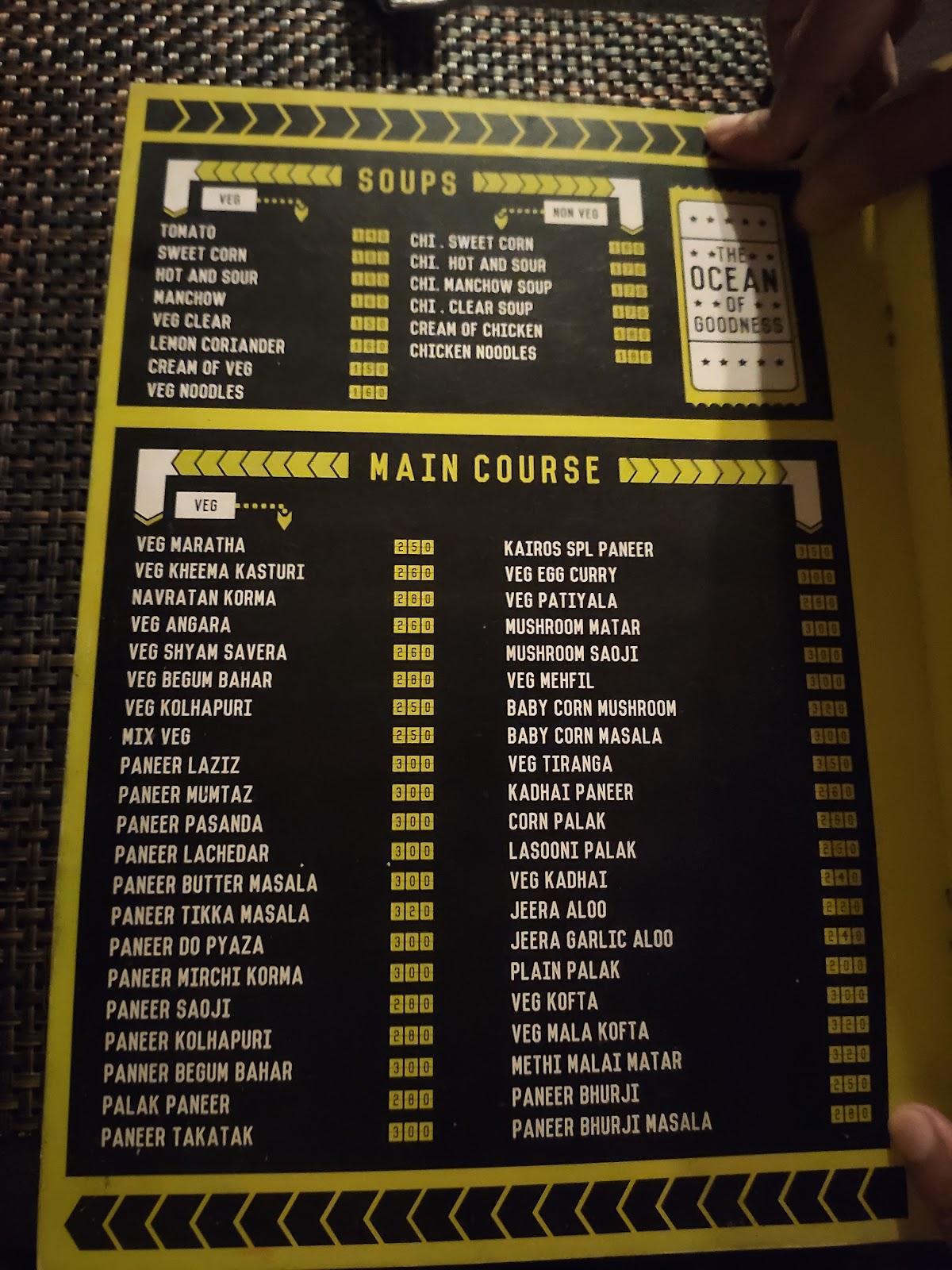 Kairos Menu