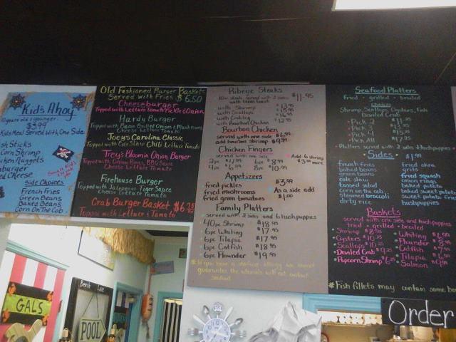 Menu at Fiddlers Seafood Restaurant, Ridgeland, W Main St