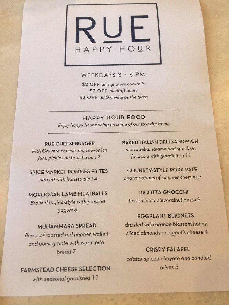 Menu at Rue Saint Marc pub & bar, Jacksonville