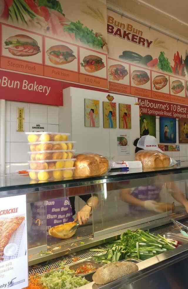 Menu at Bun Bun Bakery, Springvale