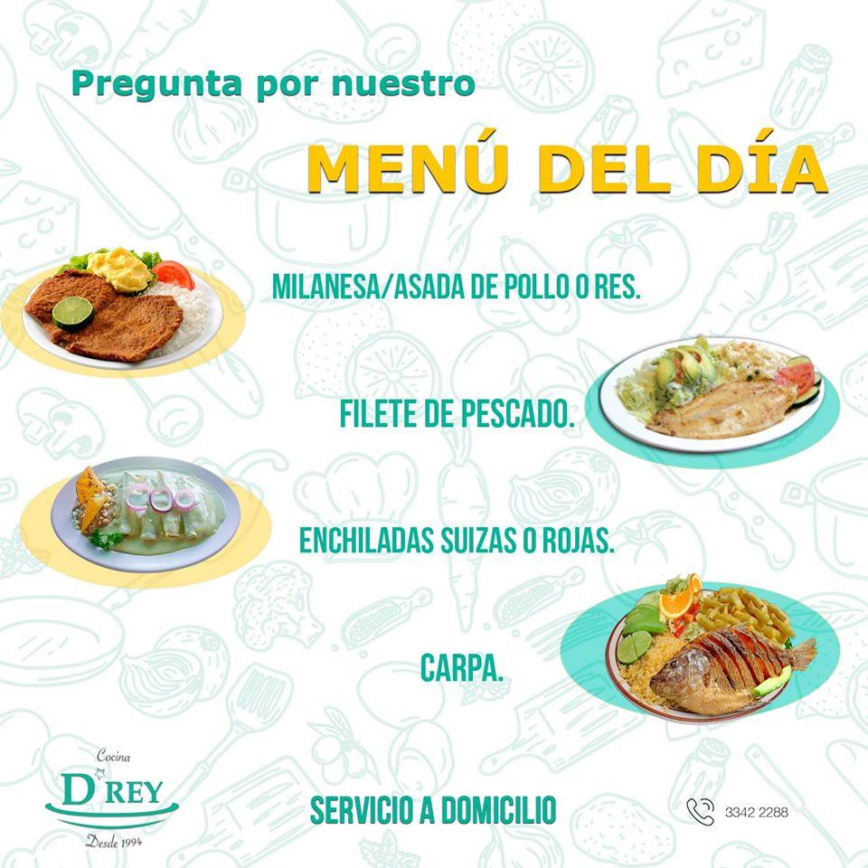 Menu at D Rey restaurant, Guadalajara