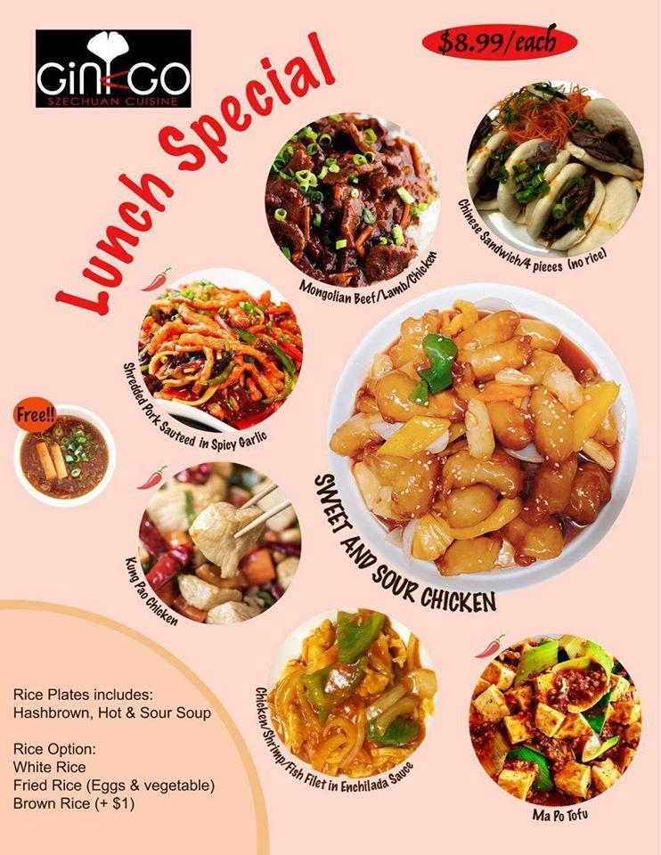 Menu at 川越时空 川菜 Ginkgo Szechuan Cuisine restaurant, Elk Grove
