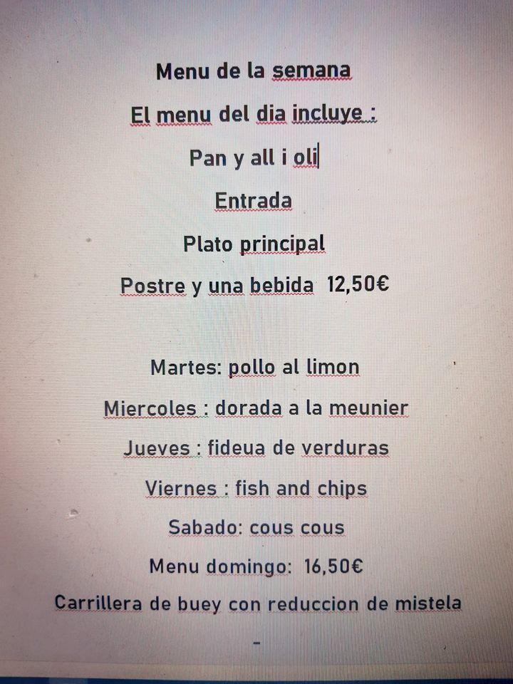 Menu at La Bresca Restaurante, Setla