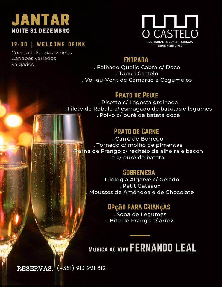 Menu at O Castelo pub & bar, Faro, Rua do Castelo 11