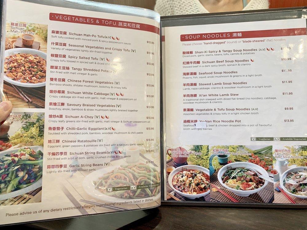 Menu at Peaceful Restaurant, Port Coquitlam