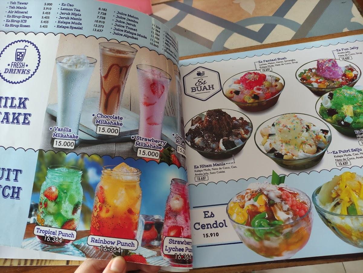 Menu at Super Penyet restaurant, Semarang, Jl. Gajahmada No.87