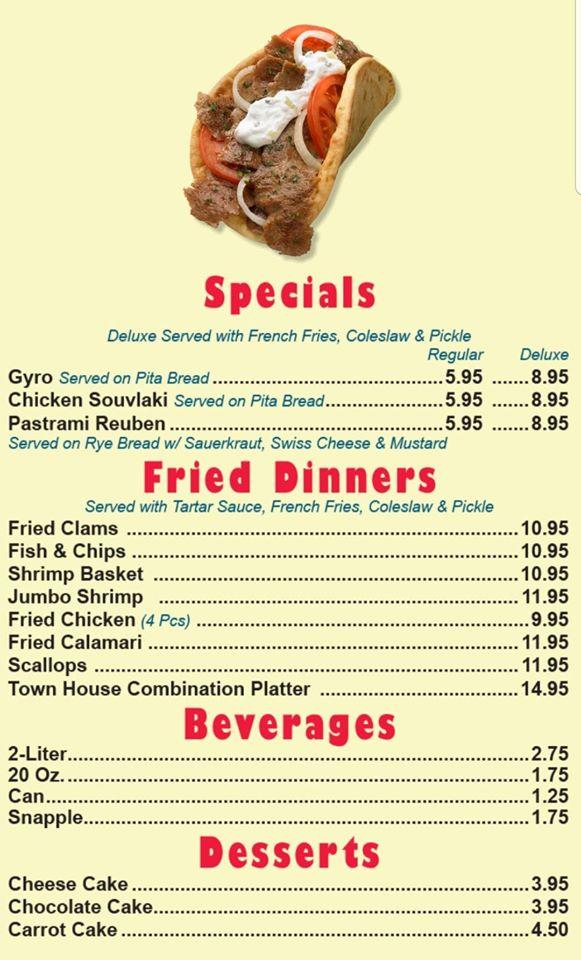 Menu at Town House Pizza pizzeria, New Haven