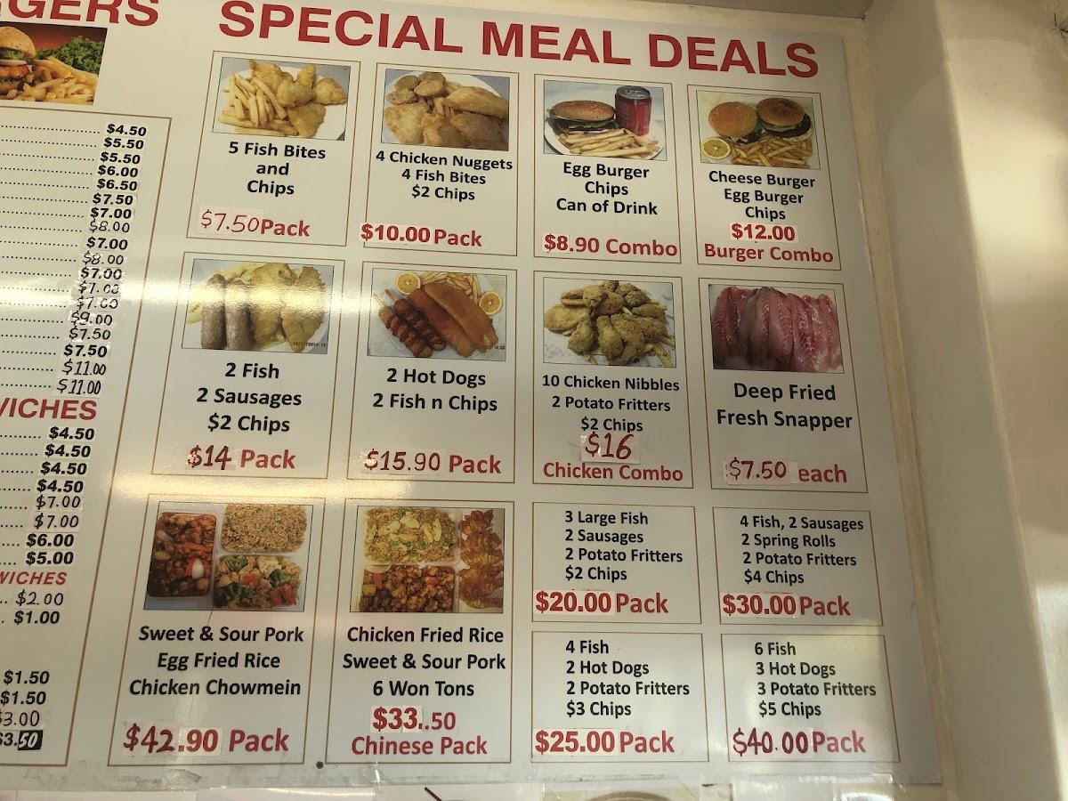 Menu at Whau Valley Fish & Chips and Chinese Takeaway Shop restaurant ...