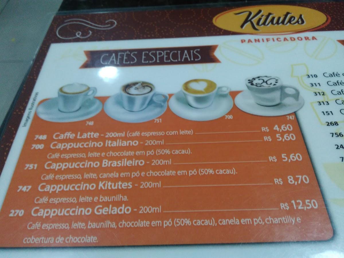 Menu at Kitutes Panificadora e Confeitaria restaurant, Curitiba