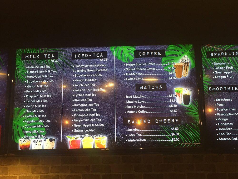 Menu at Boba Pub, Fresno, E Barstow Ave