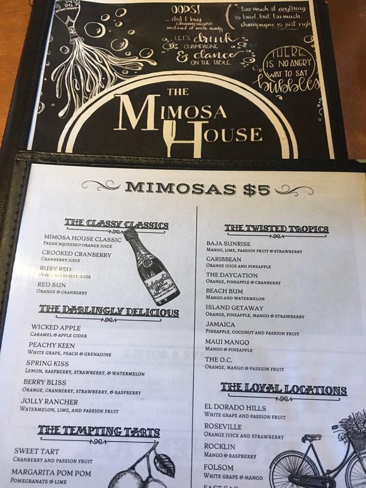 Menu at Mimosa House pub & bar, Sacramento