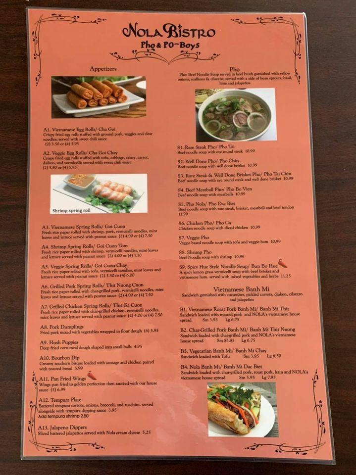 Menu at Noosh Afghan Cuisine restaurant, Lansing