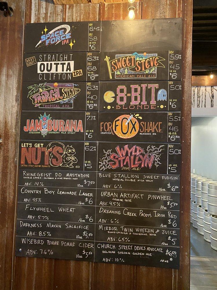 Menu at Gallant Fox Brewing pub & bar, Louisville
