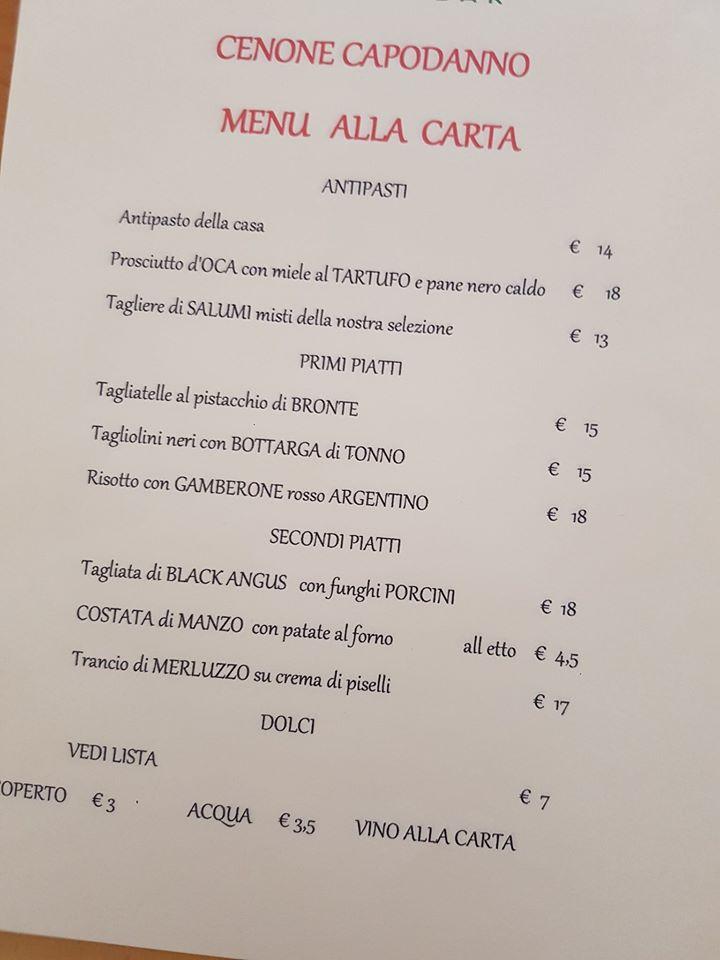 Menu da Queen EnoRestaurant, Chiari