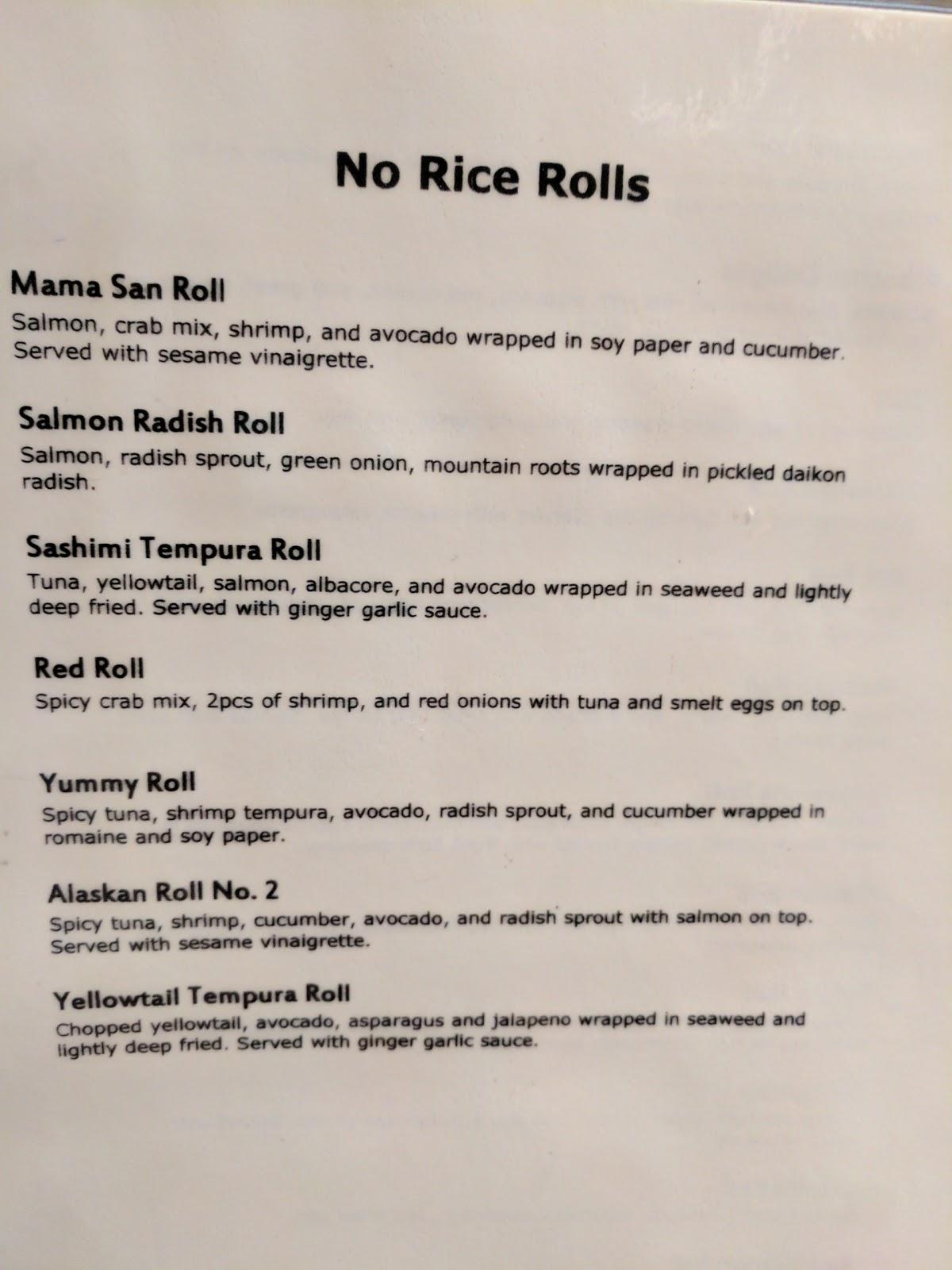 Menu at Tomodachi restaurant, Westlake Village, Agoura Rd