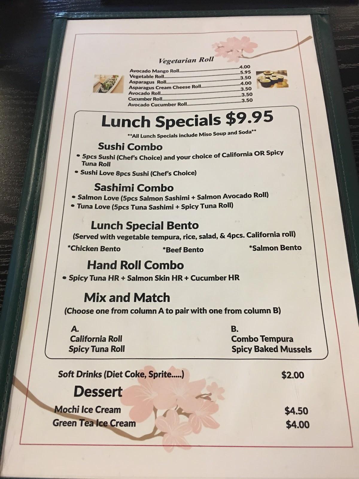 Menu at HAHA Sushi restaurant, Fresno