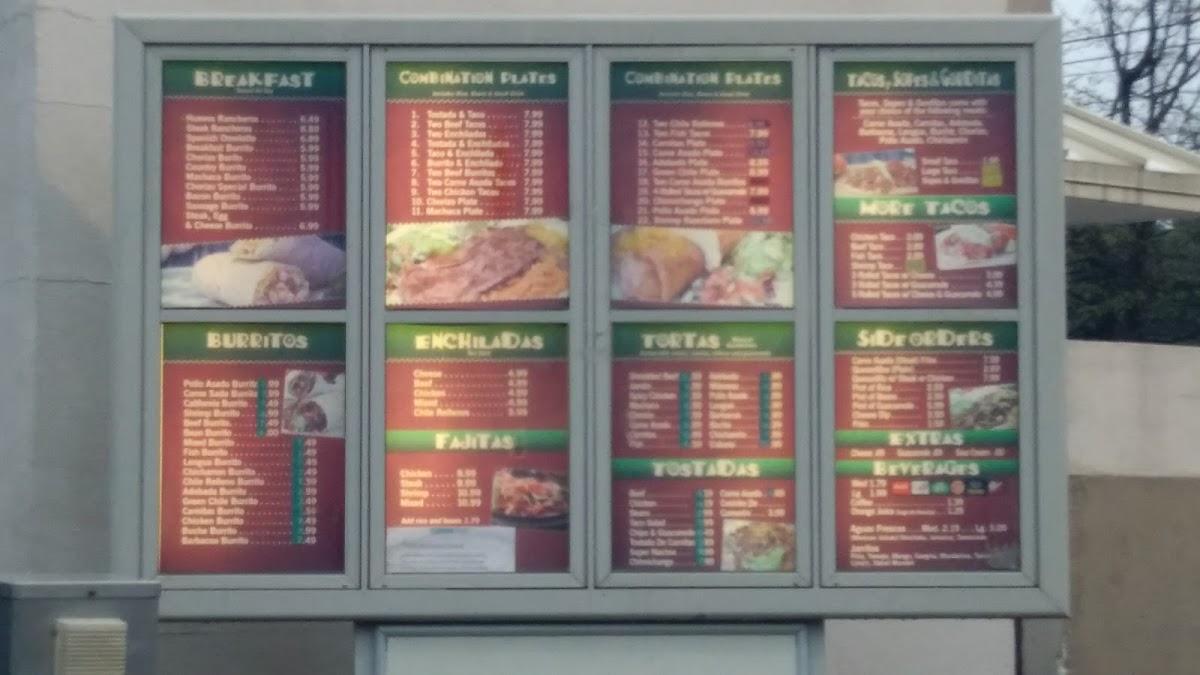 Menu at Los Cuates So-Cal Food - Drive-Thru restaurant, Raleigh ...