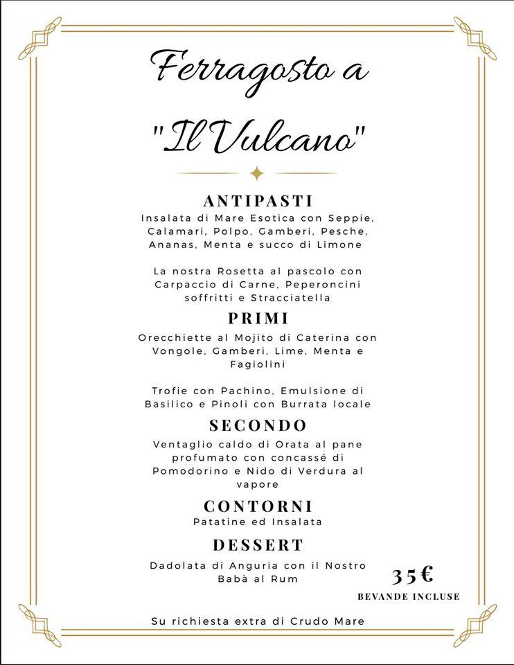 Menu da Ristorante Pizzeria "Il Vulcano", San Vito dei Normanni
