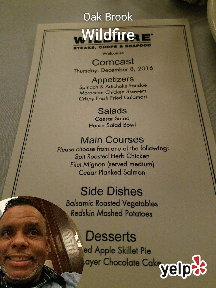 Menu at Wildfire pub & bar, Oak Brook, 232 Oakbrook Center