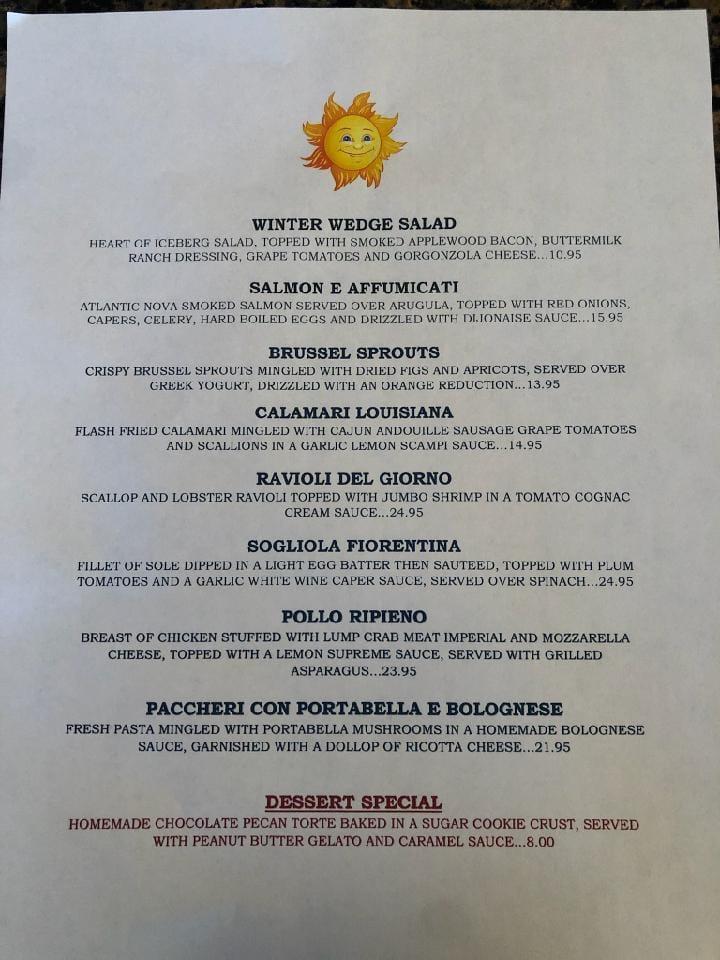 Menu at Caffè NaVona pub & bar, Rockaway, 147 US-46