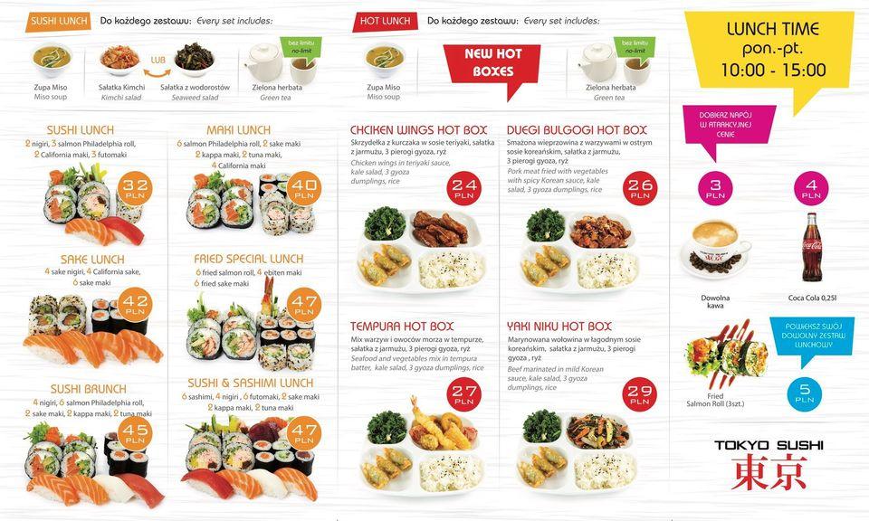 Menu at Tokyo Sushi - Blue City restaurant, Warsaw, CH Blue City