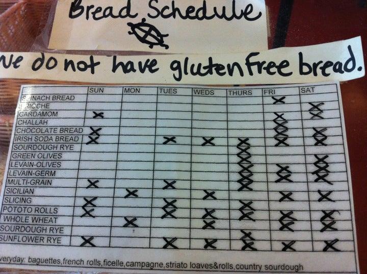 Menu at Turtle Bread Company cafe, Minneapolis, Chicago Ave