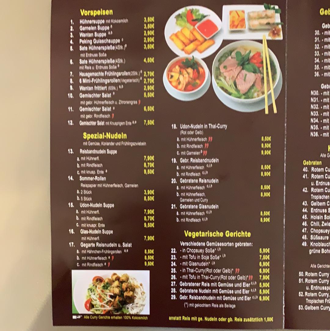 Speisekarte von Thai Curry Bar, Offenbach am Main