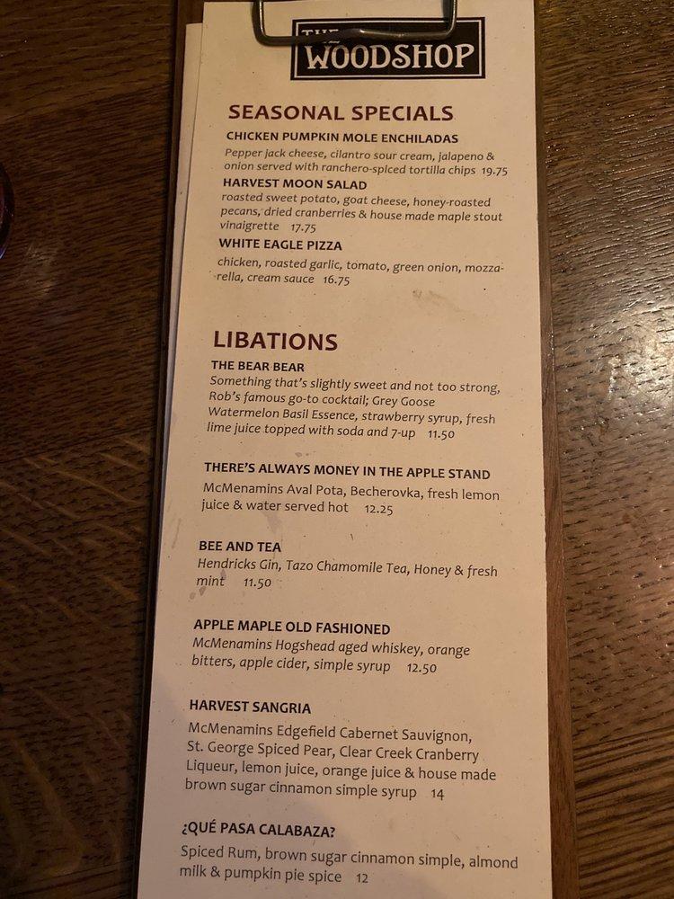 Menu at McMenamins Nui Nui pub & bar, Bothell