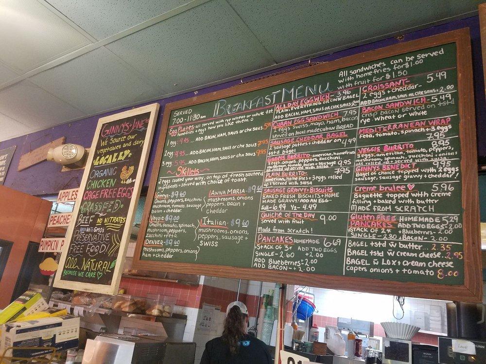 Menu at Ginny's & Jane E's Cafe and Gift Store, Anna Maria