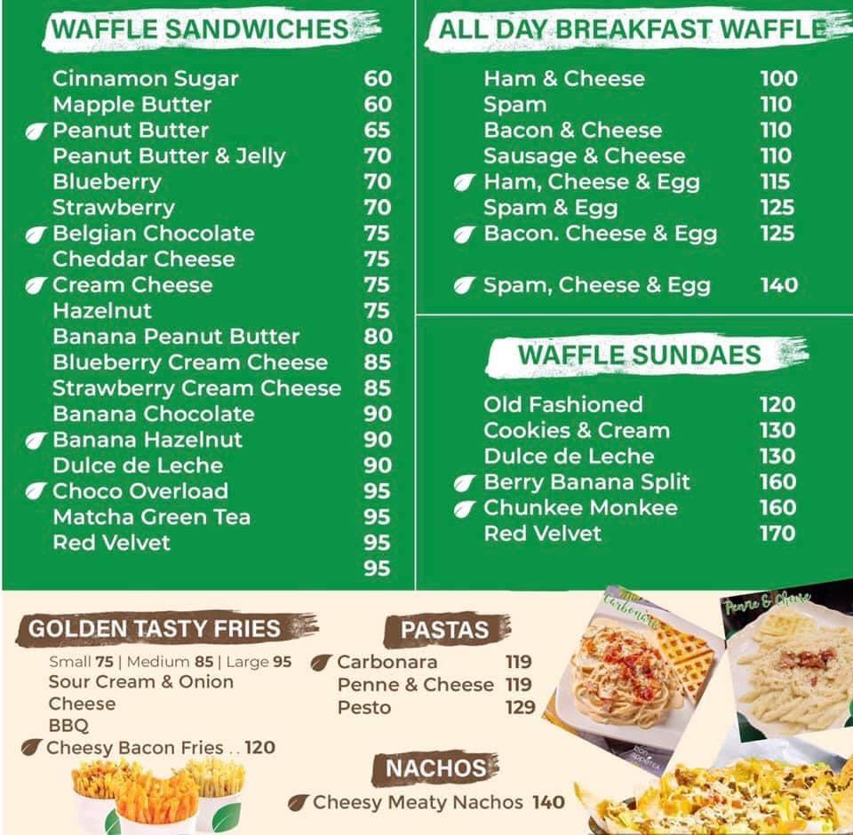 Menu at Bon Appetea Capas, Tarlac, Capas