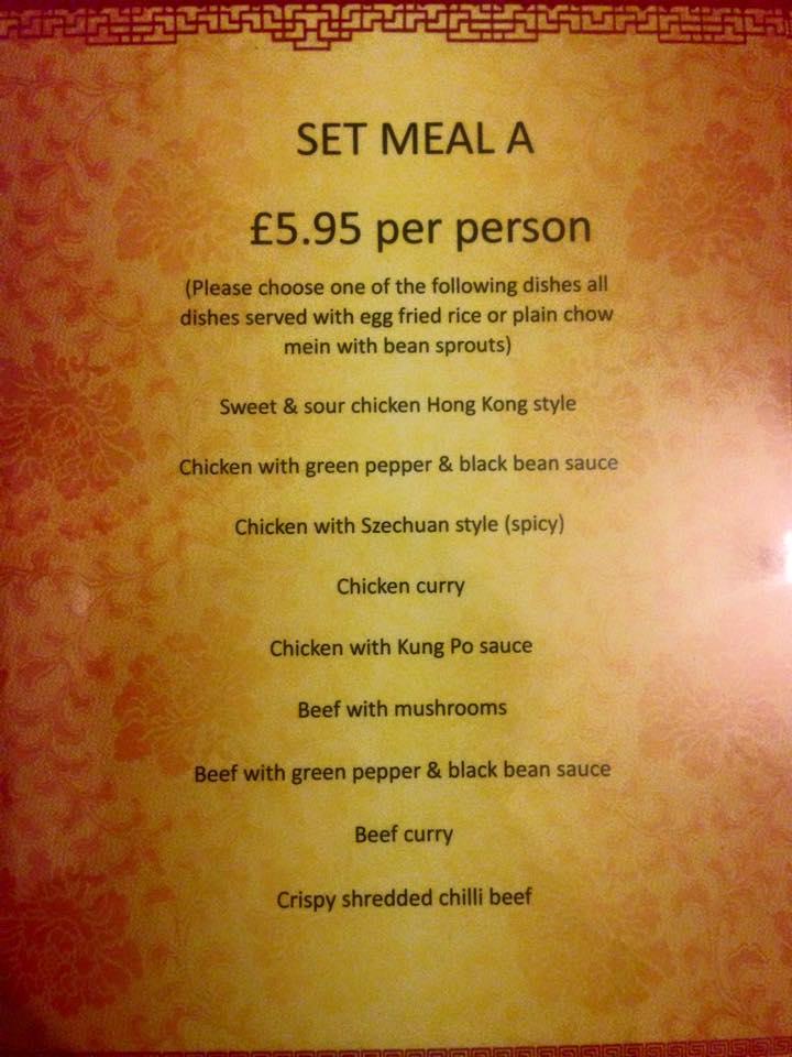 Menu at Dragon Delight, Melksham
