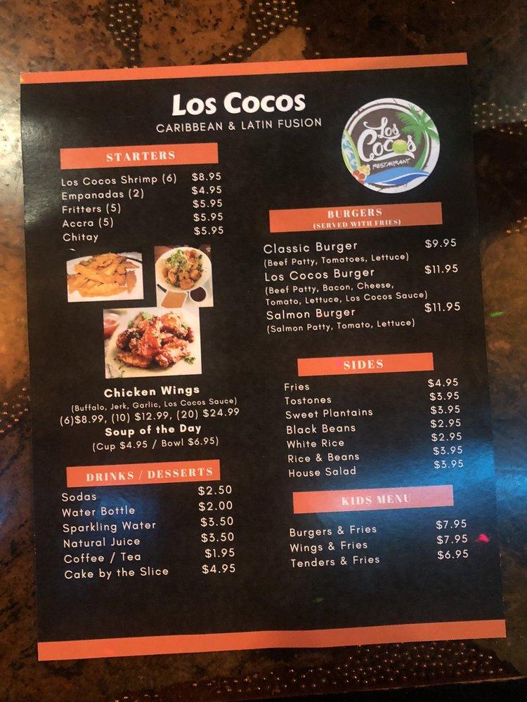 Menu at Los Cocos Restaurant & Bar, Port St. Lucie