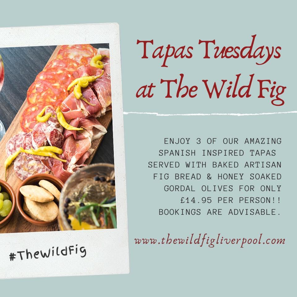 Menu at The Wild Fig restaurant, Liverpool