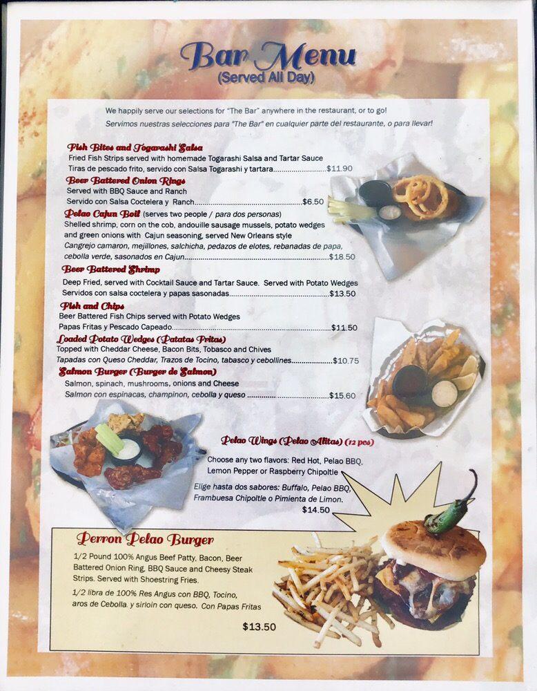 Menu at El Camaron Pelao restaurant, Anthony