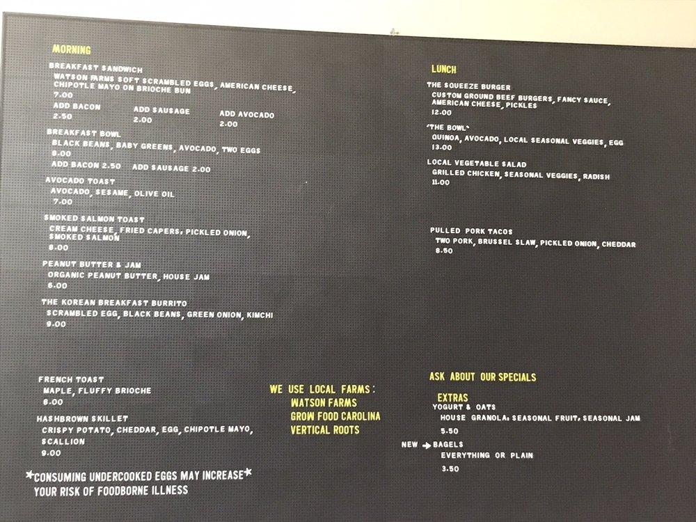 Menu at Second State Coffee cafe, Mount Pleasant, 766 S Shelmore Blvd ...