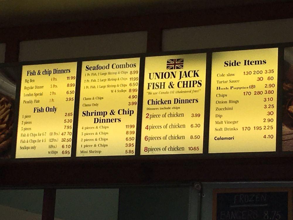 Carta del restaurante Union Jack Fish & Chips, Fountain Valley, Magnolia St