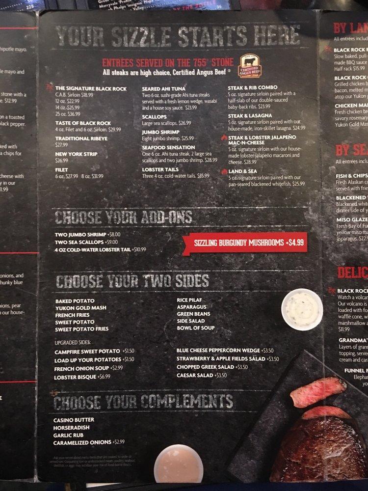 Menu at Black Rock Bar & Grill, Novi