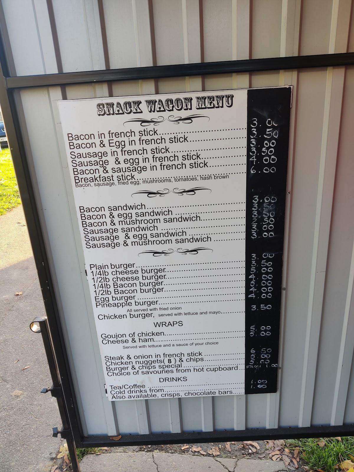 Menu at Colin's Snack Wagon restaurant, Burnham-on-Crouch