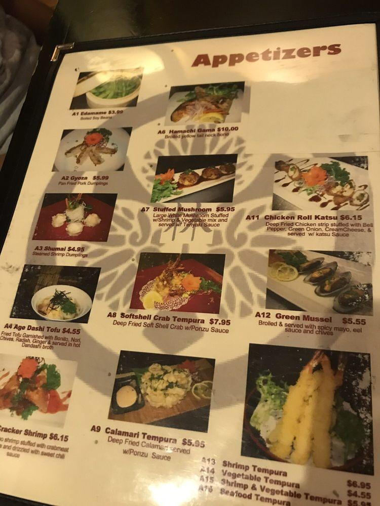 Menu at Hayashi Japanese Restaurant, Raleigh, Falls of Neuse Rd Suite 105