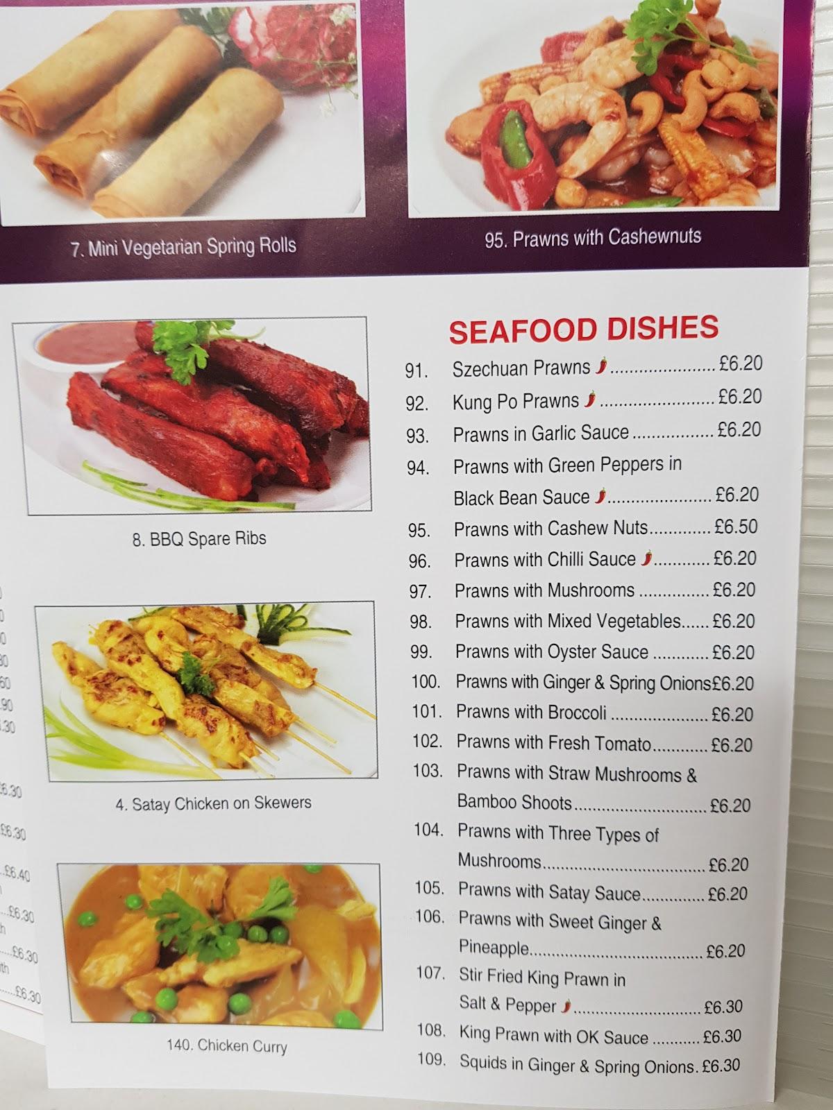 Menu at Ho Wong fast food, Downham Market