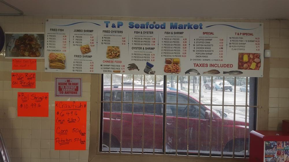 Menu at T.P. Seafood restaurant, Houston
