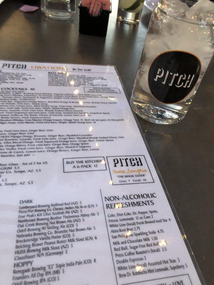 Menu at Pitch Scottsdale - Restaurant and Pizzeria, Scottsdale, E Thomas Rd