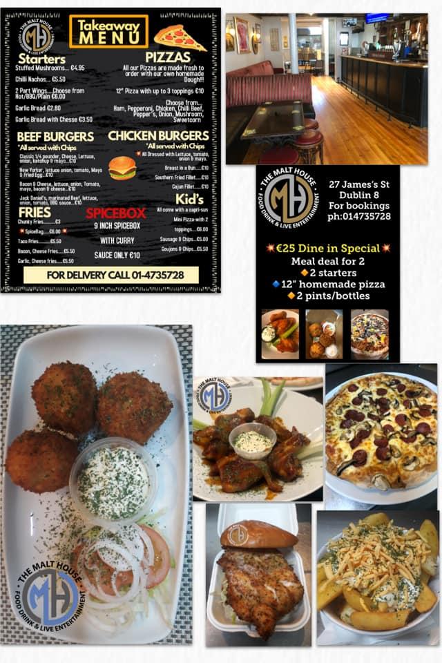 Menu at The Malt House pub & bar, Dublin