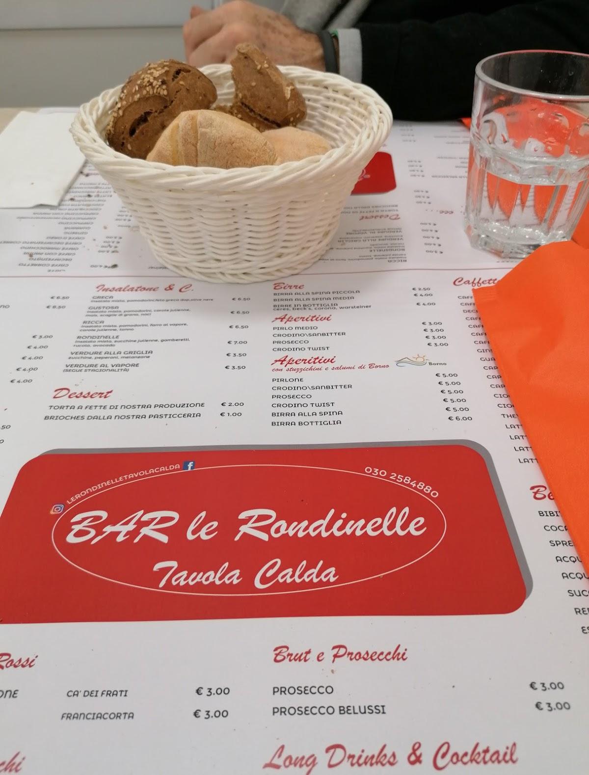 Speisekarte von Bar Rondinelle, Roncadelle