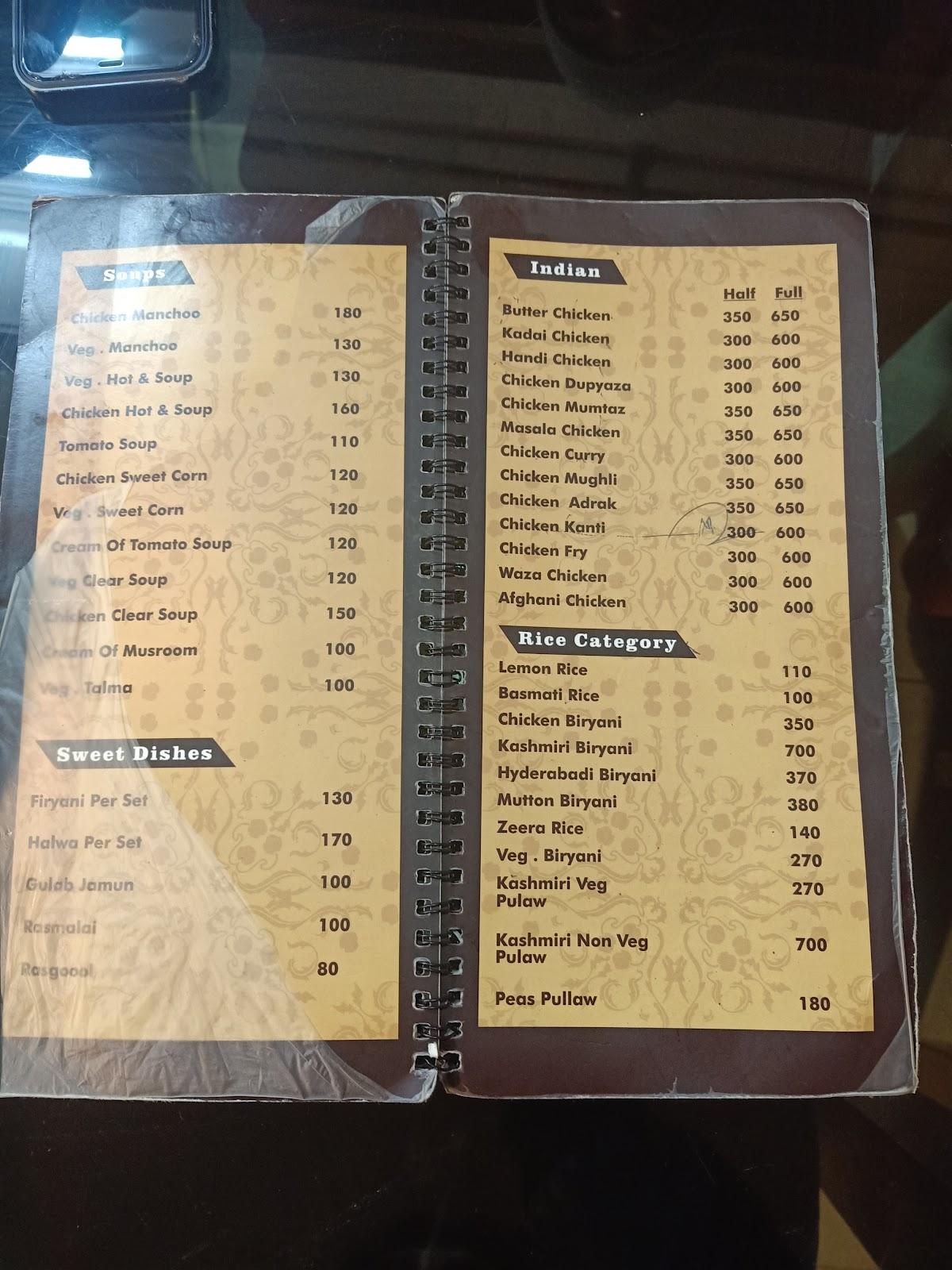 Menu at Food Point Restaurant Pahalgam, Pahalgam