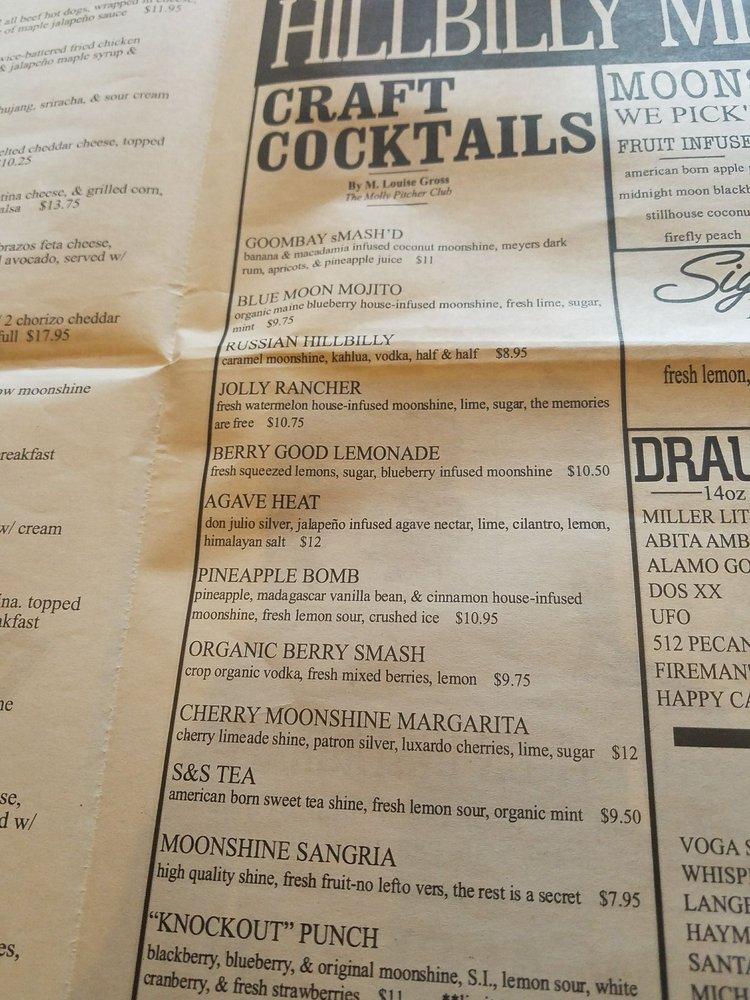 Menu at MashD The Rim pub & bar, San Antonio