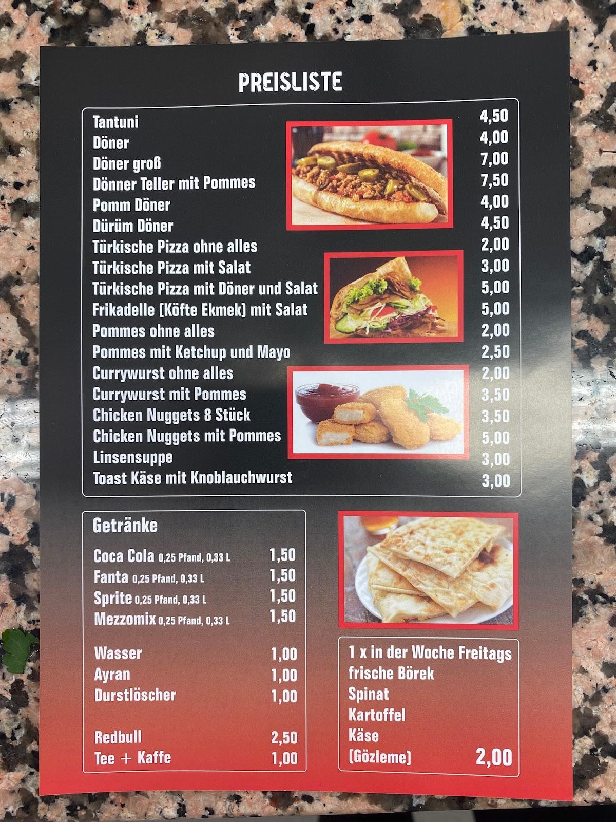 Speisekarte von Tantuni Ermis Imbiss Duisburg, Duisburg